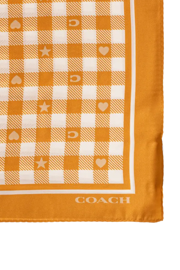 COACH Silk Scarf - Orange