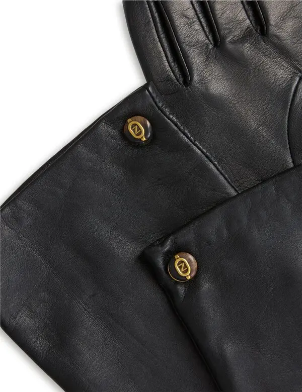 Zimmermann Leather Long Gloves - Black