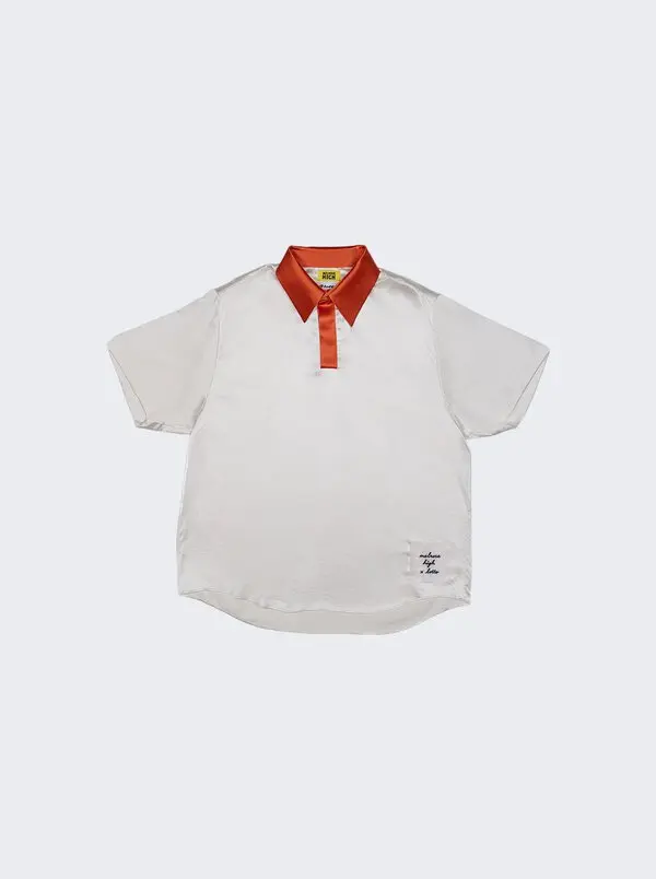 MELROSE HIGH X Lotto Ivy League Silk Polo Tangerine - Orange