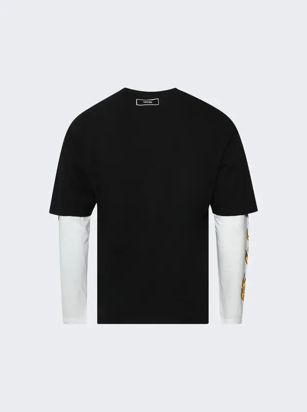 Amiri Burnt Out Double Layer Sleeve Tee