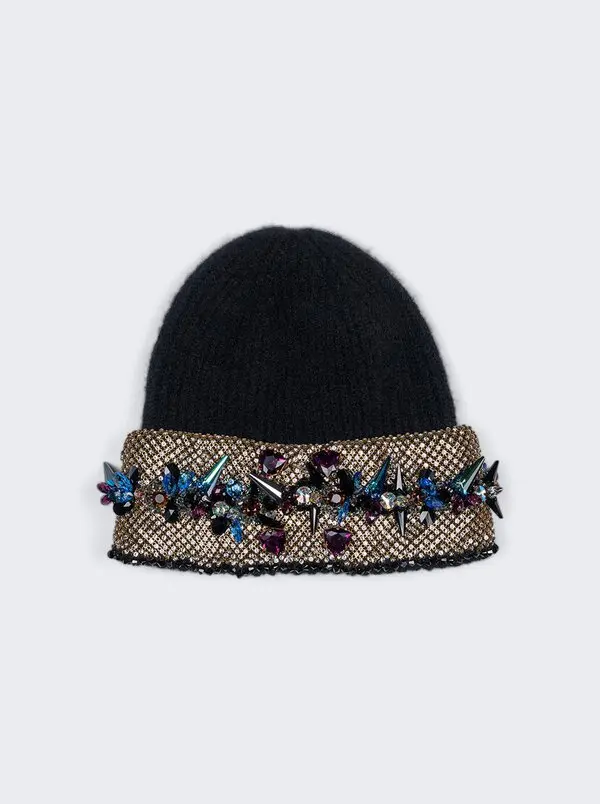 MELROSE HIGH X Lotto Crown Of Cairo Beanie Monarch And - Black