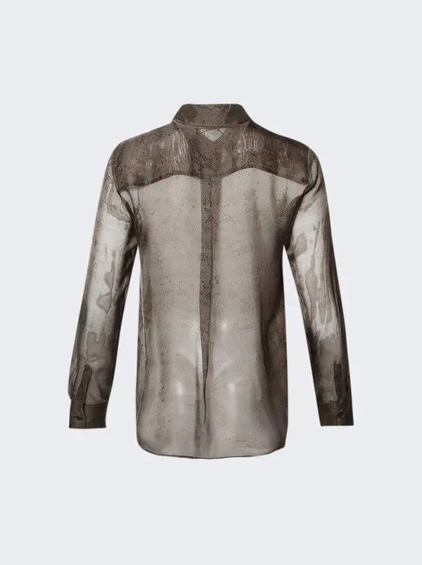 Zeynep Arçay Snakeprint Silk Shirt