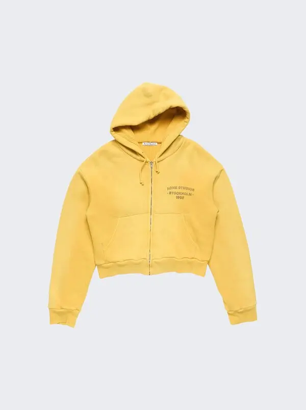 Acne Studios Sprayed Zip Hoodie Mustard - Yellow