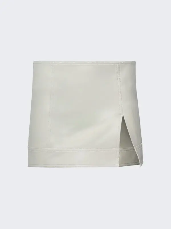 Zeynep Arçay Mini Leather Skirt With Slit