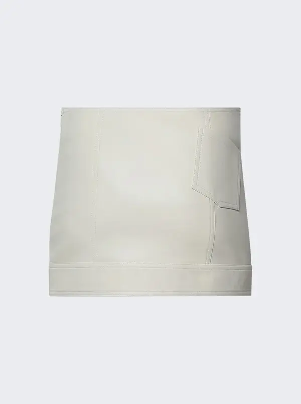 Zeynep Arçay Mini Leather Skirt With Slit