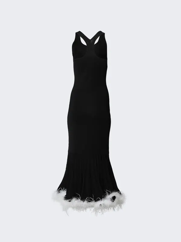 Zeynep Arçay Maxi Knit Ostrich Dress