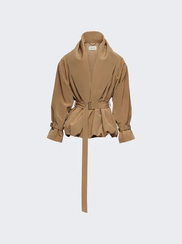 Magda Butrym Draped Collar Jacket - Beige