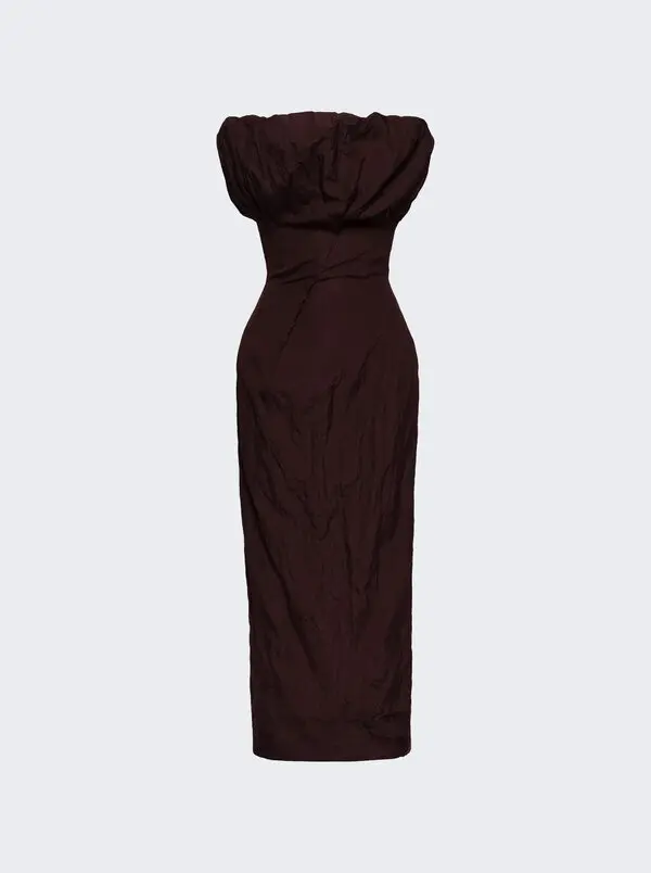 Magda Butrym Sculptural Neckline Fitted Dress
