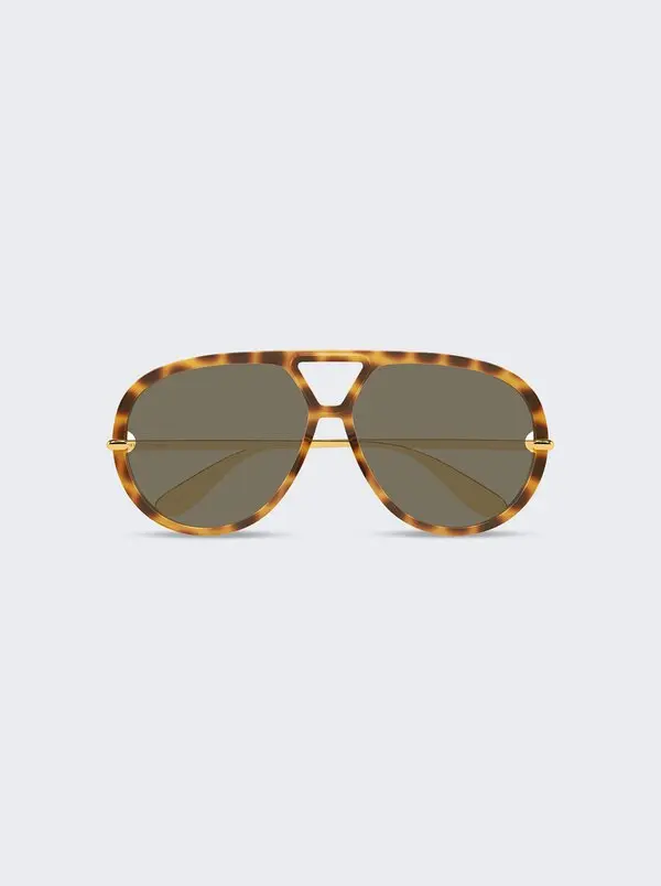 Bottega Veneta Classic Aviator Sunglasses Havana