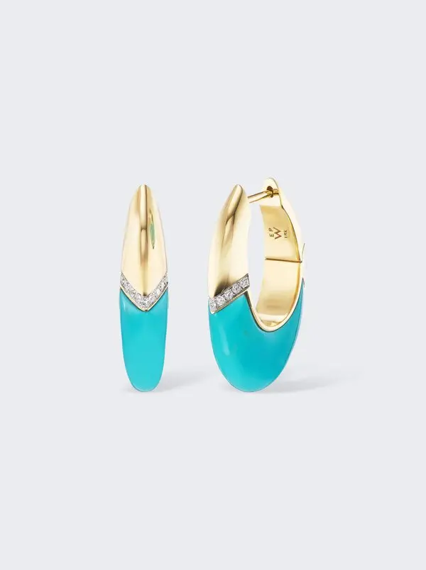 EMILY P. WHEELER Oval Earrings Turquoise