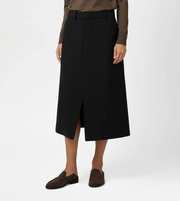 TOD'S Wool Gabardine Wraparound Skirt