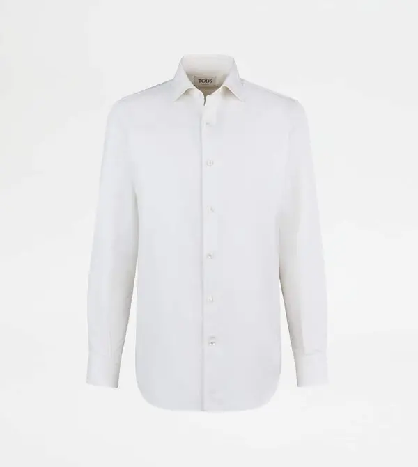 TOD'S Shirt In Cotton Herringbone
