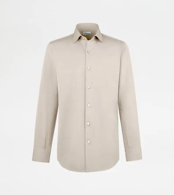 TOD'S Shirt In Cotton Herringbone