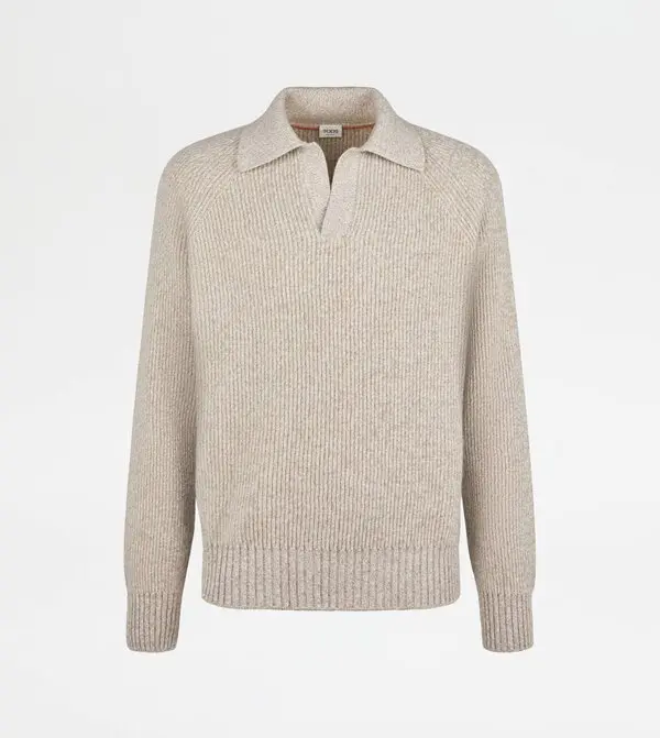 TOD'S Cashmere Blend Ribbed Knit Pullover