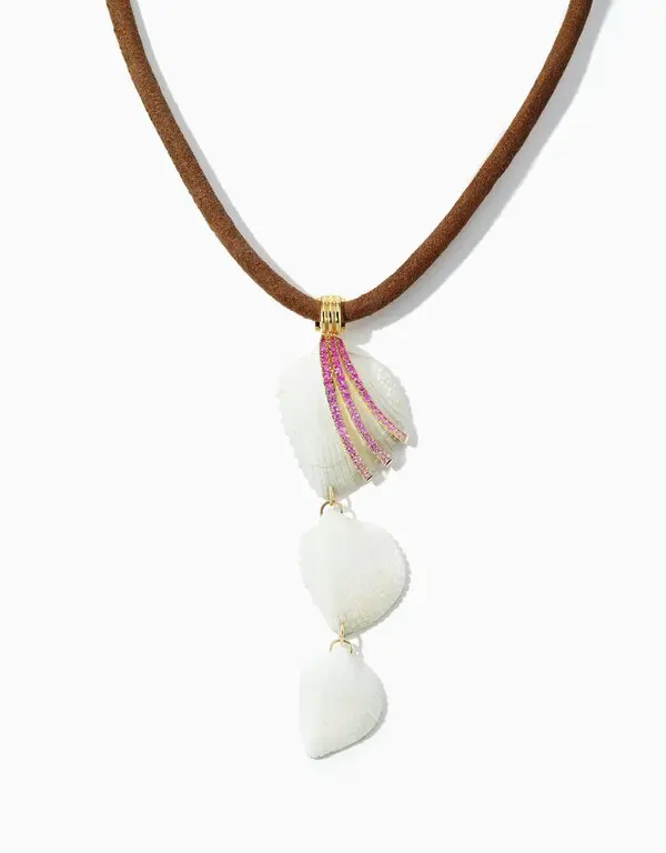 EMILY P. WHEELER Three Shell Necklace With Sapphires
