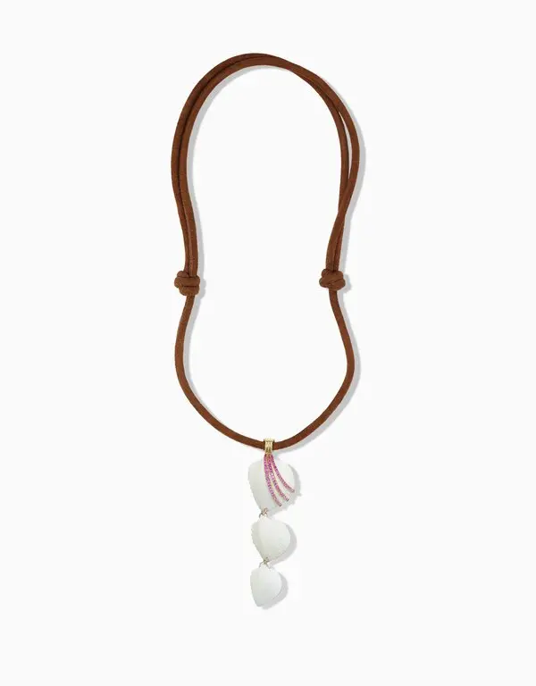 EMILY P. WHEELER Three Shell Necklace With Sapphires