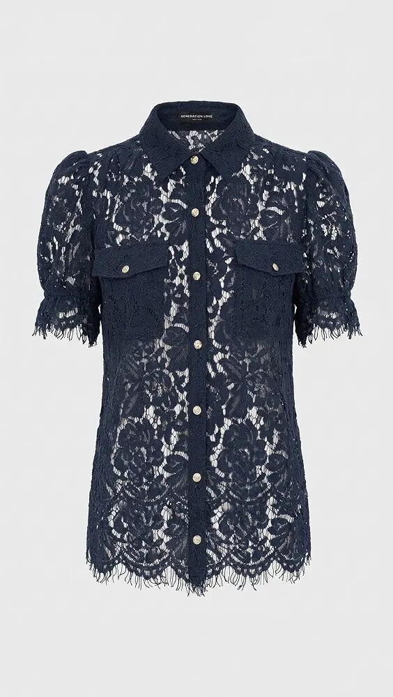 Generation Love Mikaelle Lace Shirt
