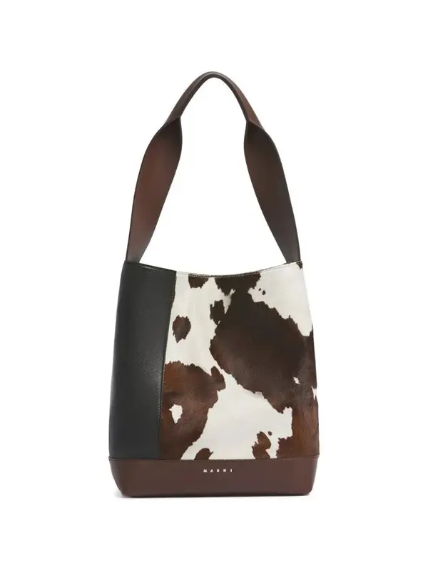 Marni Leather And Hair-on Hide Tote