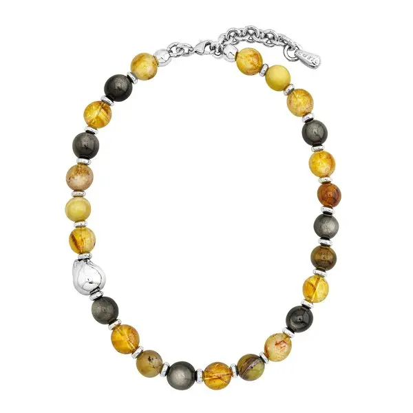 CORSO JEWELRY Gold Obsidian Beaded Bracelet