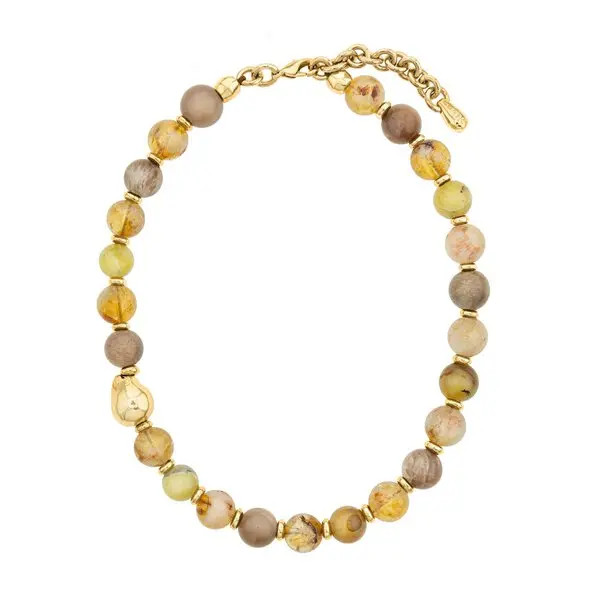 CORSO JEWELRY Gold Sunstone Beaded Bracelet