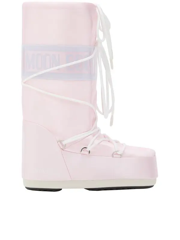 Moon Boot Icon Pearly Lace-up Boots - Red