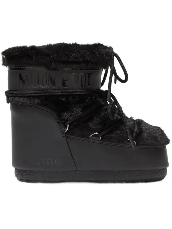 Moon Boot Mb Icon Low Faux Fur Boots - Black