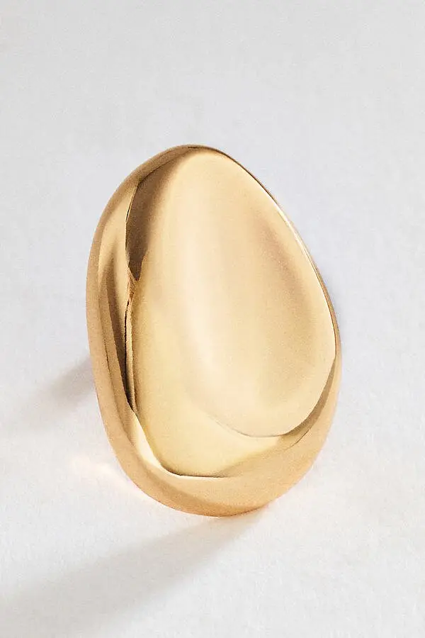 Anthropologie Organic Molten Earrgs - Gold