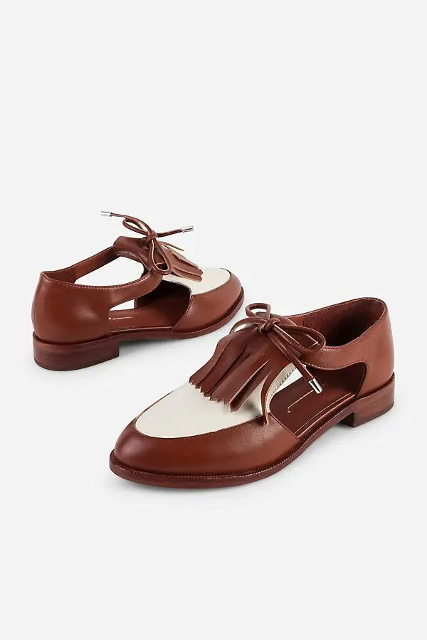 Intentionally Blank Leather Kiltie Loafers