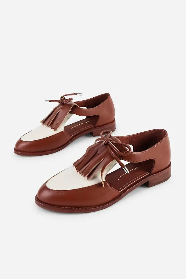 Intentionally Blank Leather Kiltie Loafers