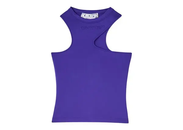 Off-White Asymmetrical Cut-out Tank Top
