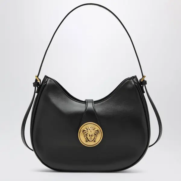 Versace Emblème Nappa Hobo Bag - Black