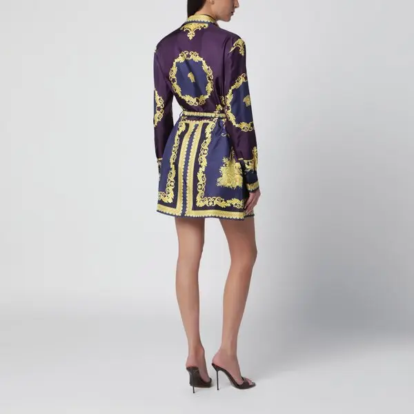 Versace Twill Baroque Print Mini Dress