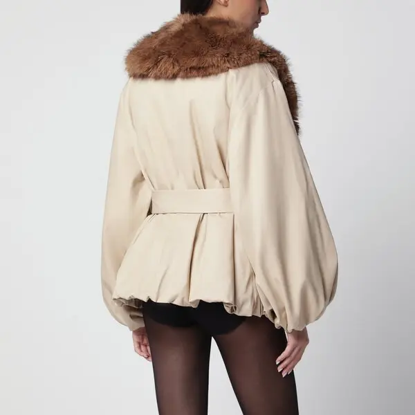 ROTATE BY BIRGER CHRISTENSEN Jacket With Faux Fur Collar