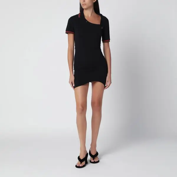 VIVIENNE WESTWOOD Glory Cotton Piqué Polo Dress - Black