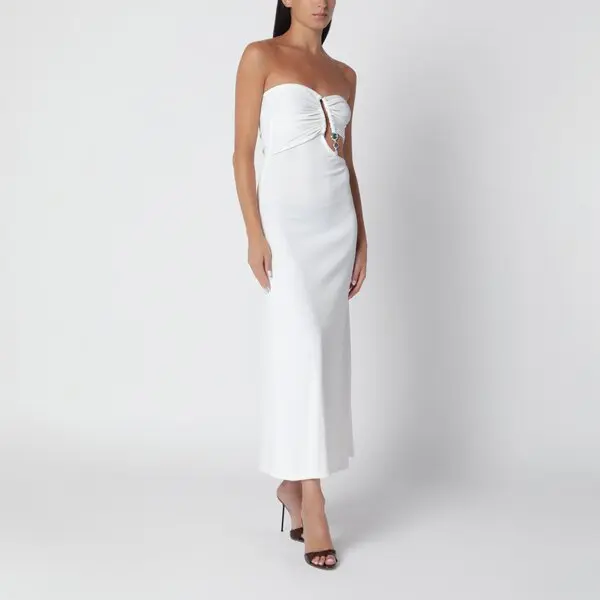 Christopher Esber Strapless Sweetheart Neckline Dress With Crystal Pendant