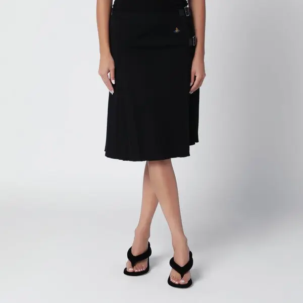 VIVIENNE WESTWOOD Alex Kilt Skirt With Orb Logo - Black
