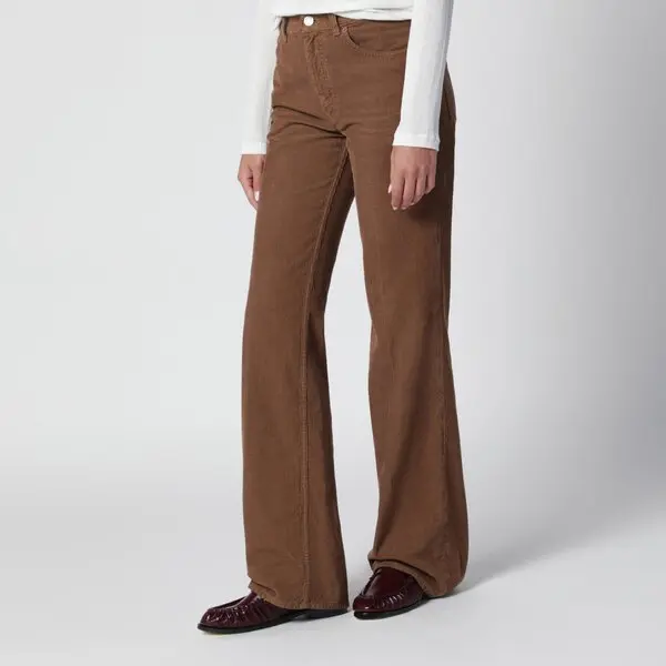 Saint Laurent 1970s Fall Leaf Corduroy Trousers