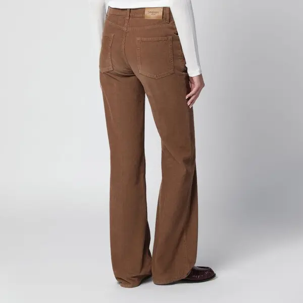 Saint Laurent 1970s Fall Leaf Corduroy Trousers