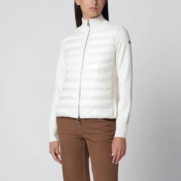Moncler Padded Zip-up Cardigan - White