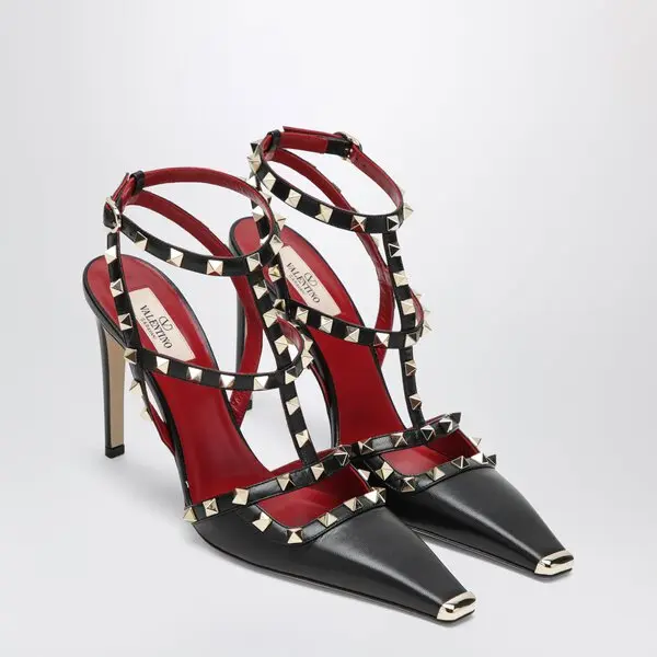 Valentino Garavani Rockstud Leather Slingback Heels