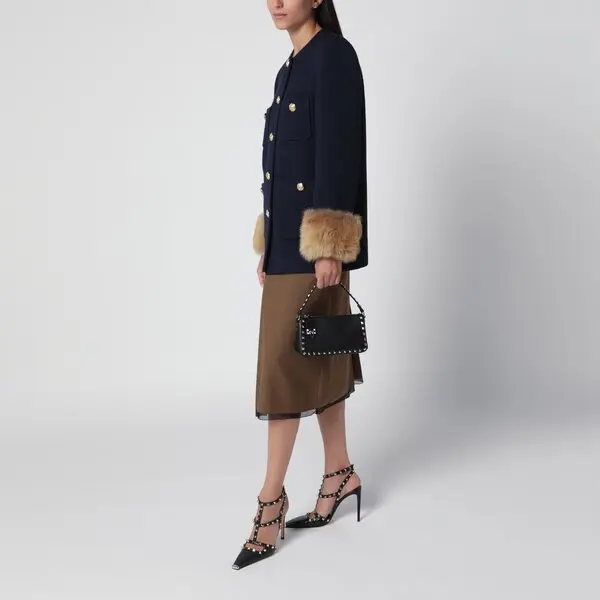 Valentino Garavani Small Rockstud Shoulder Bag - Black