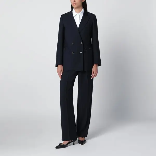 BLAZÉ MILANO Navy Wool And Mohair Double-breasted Jacket