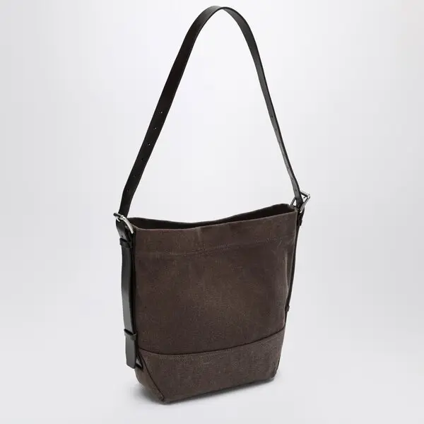 LEMAIRE Small Cotton Canvas Tote Bag - Brown