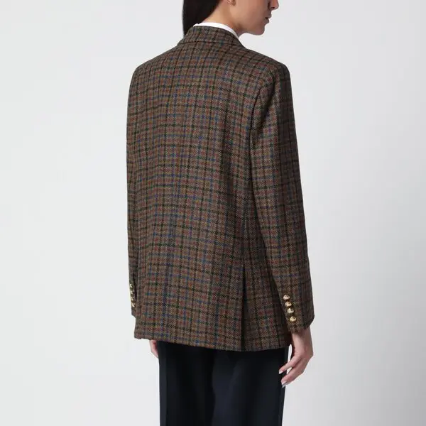 BLAZÉ MILANO Double-breasted Checked Wool Jacket