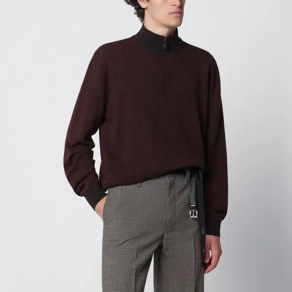 Loro Piana Roadster Cashmere Jumper In Bordeaux - Brown