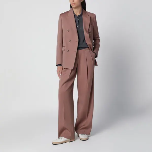 GOLDEN GOOSE Double-breasted Bronze Virgin Wool Blazer