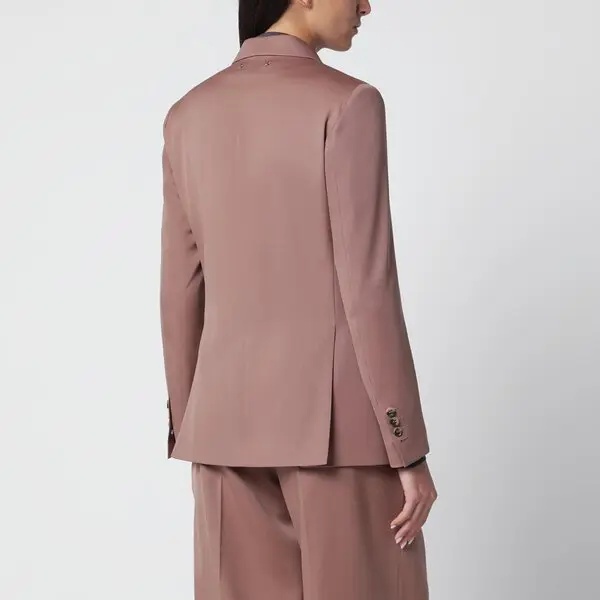 GOLDEN GOOSE Double-breasted Bronze Virgin Wool Blazer