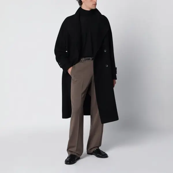 Tagliatore Double-breasted Wool-blend Coat With Belt