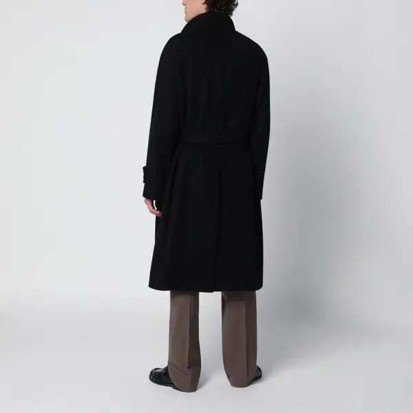Tagliatore Double-breasted Wool-blend Coat With Belt