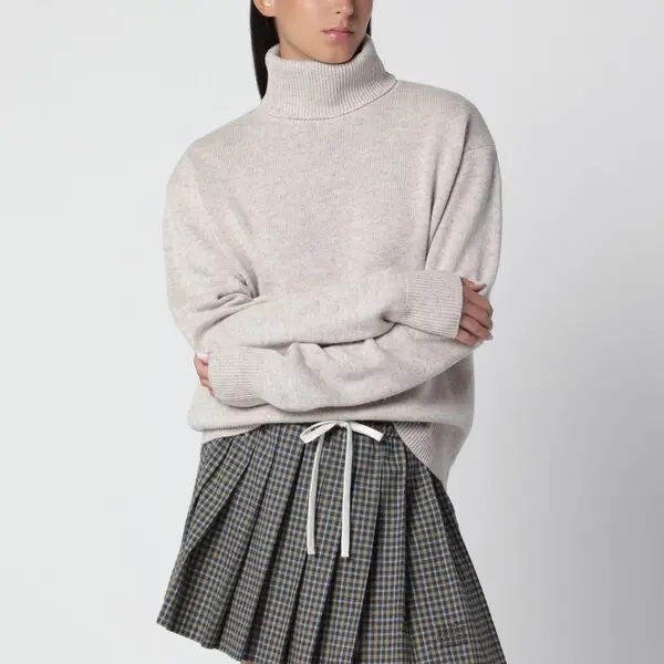THE FRANKIE SHOP Gala Light Merino Wool Turtleneck Sweater